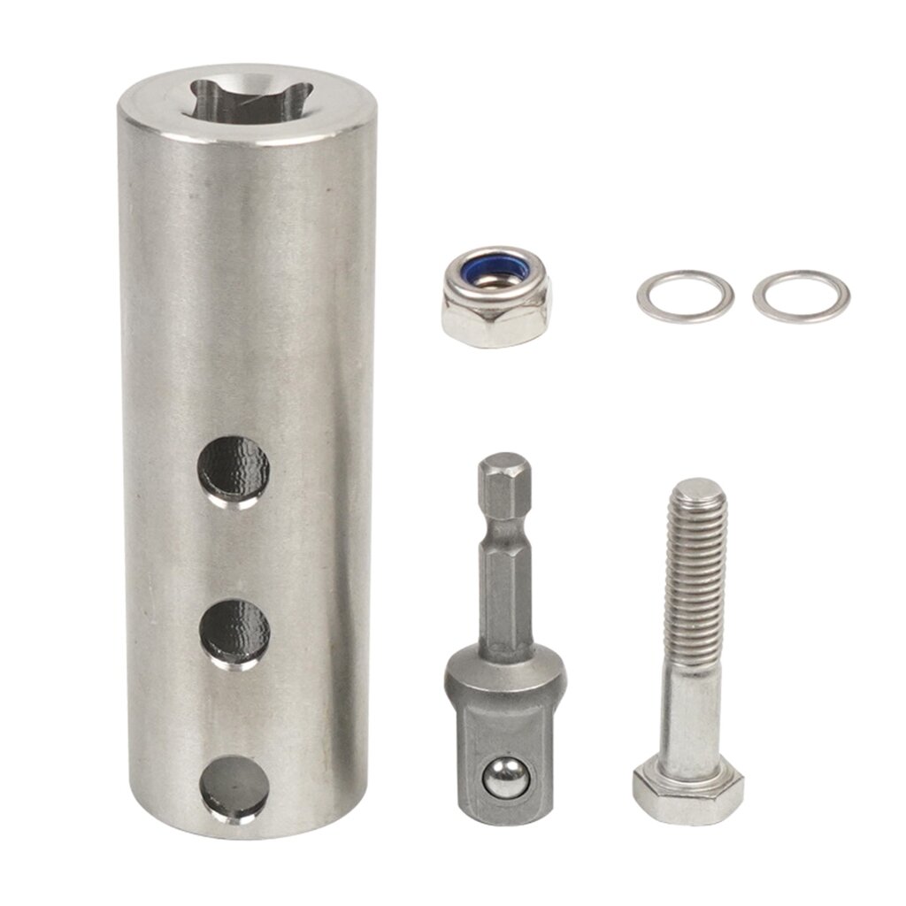 Домкраты для прицепа Адаптер Для дрели Подходит для Приводных валов диаметром 1 дюйм Насадка для Электродрели с ручкой из нержавеющей стали