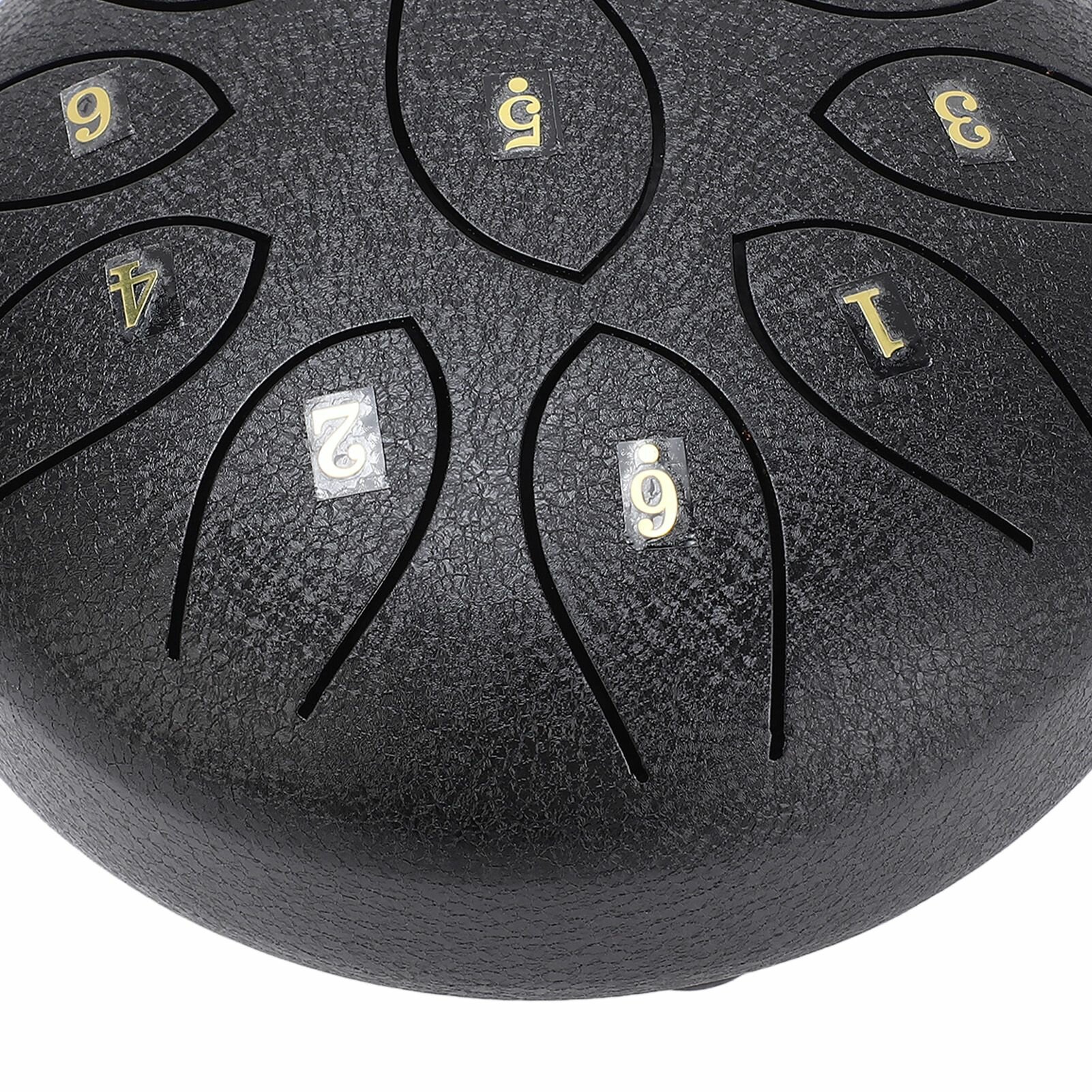 Стальной тонг-дром 6 дюймов, 11 нот, для улицы, с храмами, звук дождя