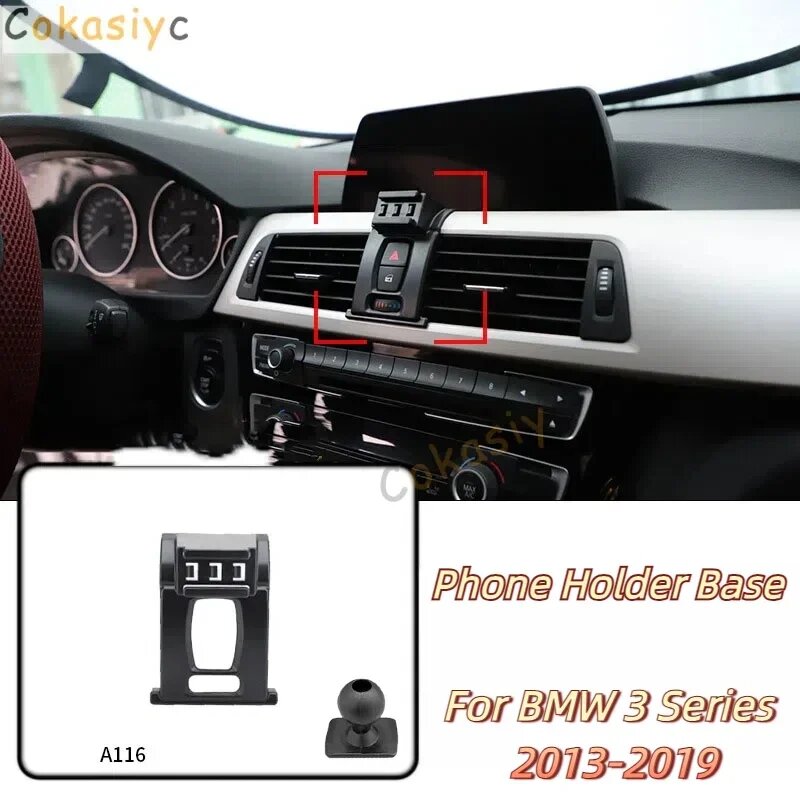 Автомобильный держатель для телефона, специальные крепления для BMW F30 F31 3 серии 2013-2019, фиксированный кронштейн для выпуска воздуха, аксессуары с шариком 17 мм