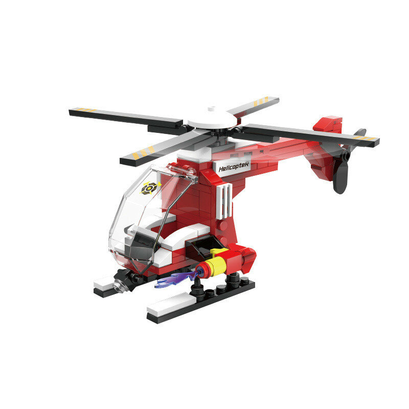 Firefighting aircraft assembly building block model ornament for childrens learning and imaginative play