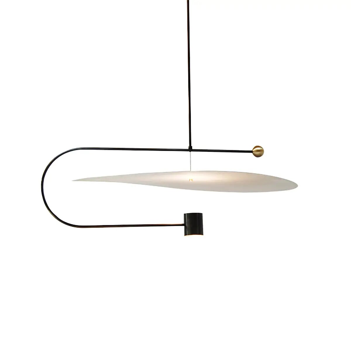 Подвесной светильник в стиле минимализм Float Pendant Lamp (черный D90 см)