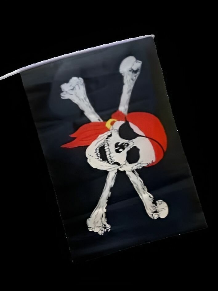 Флаг пиратский большой L 150*90 см