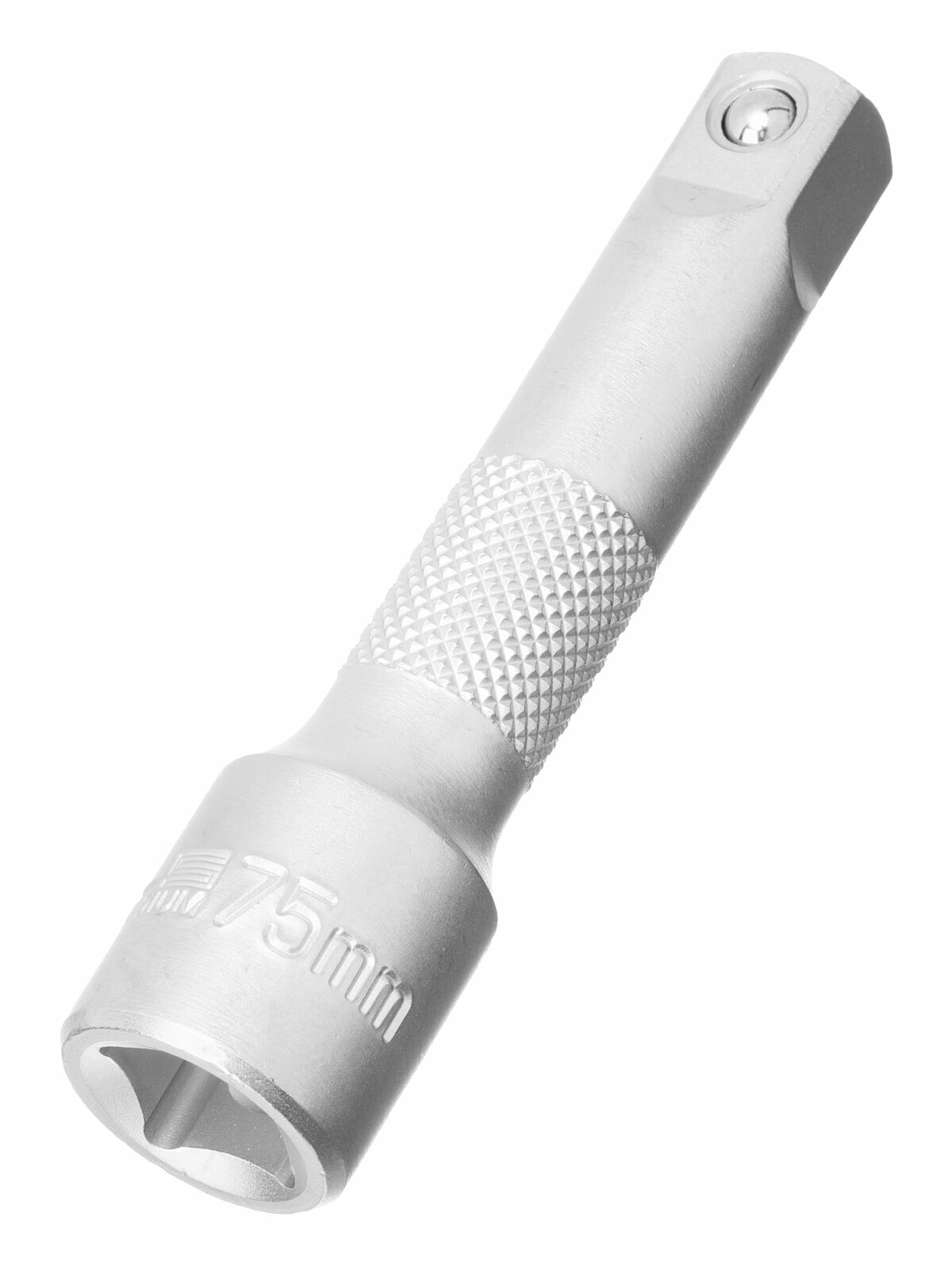 Удлинитель для торцевых головок Stels, 75 мм, под квадрат 3/8", хромированная сталь CrV, шариковый фиксатор, 13904