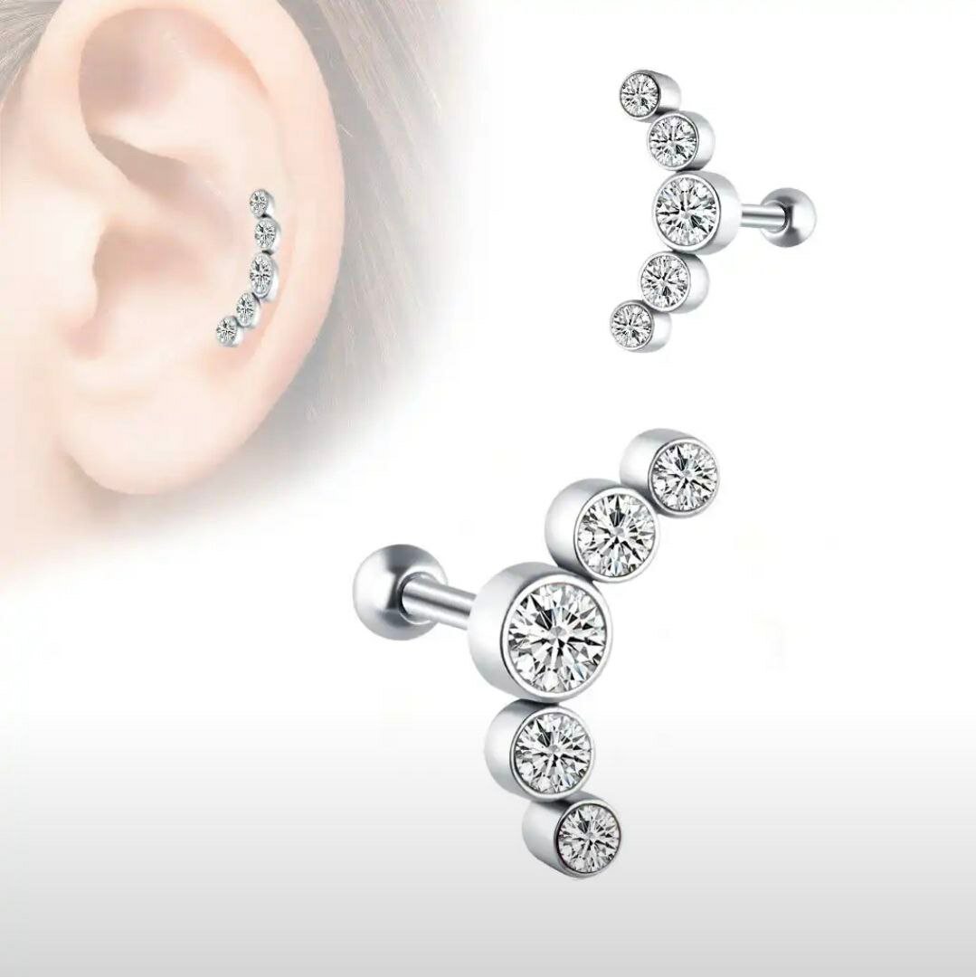 Серьги-трансформеры, кристалл, фианит