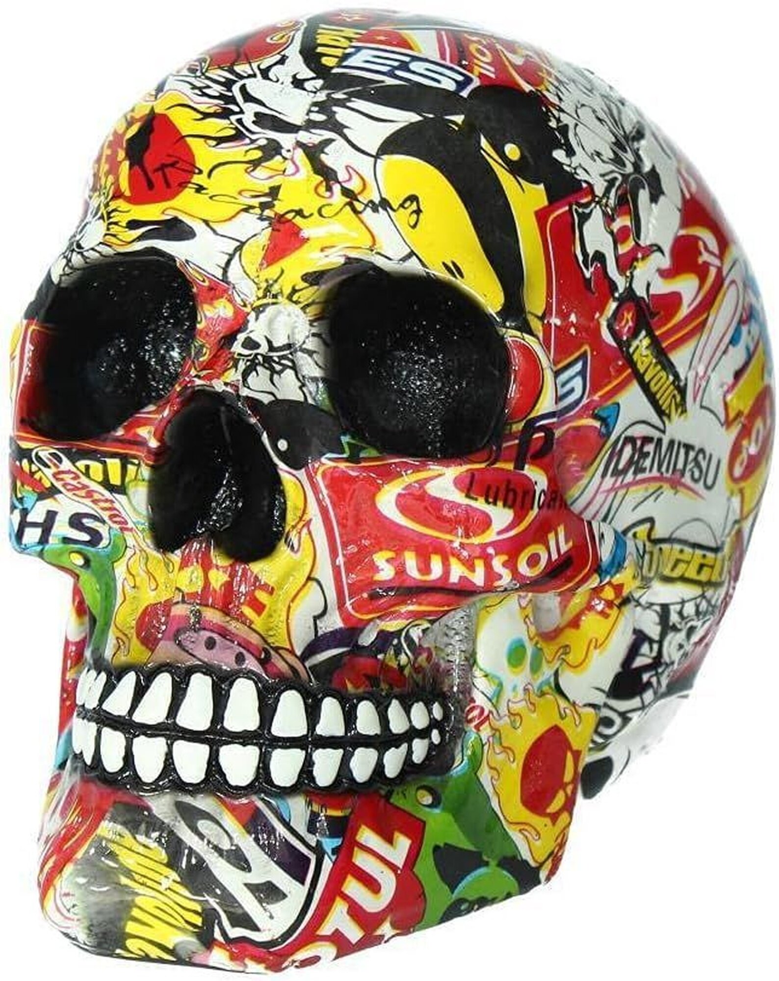 Статуэтка Nemesis Now - Pop Art - Череп с принтом Поп-арт, 16 см, разноцветный, 801269108472