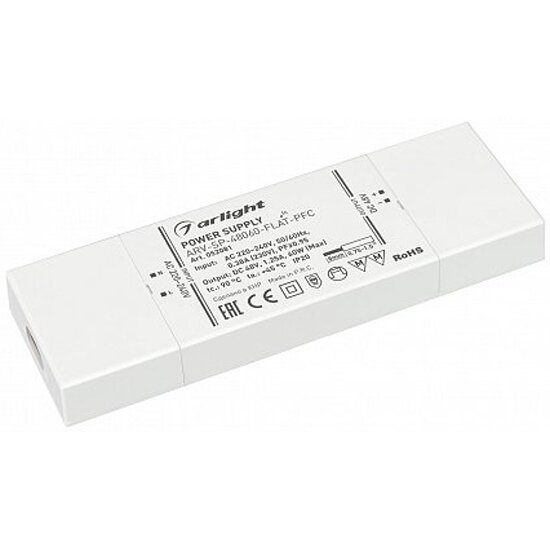 Блок питания Arlight ARV-SP-48060-FLAT-PFC 48V, 1.25A, 60W , IP20 Пластик