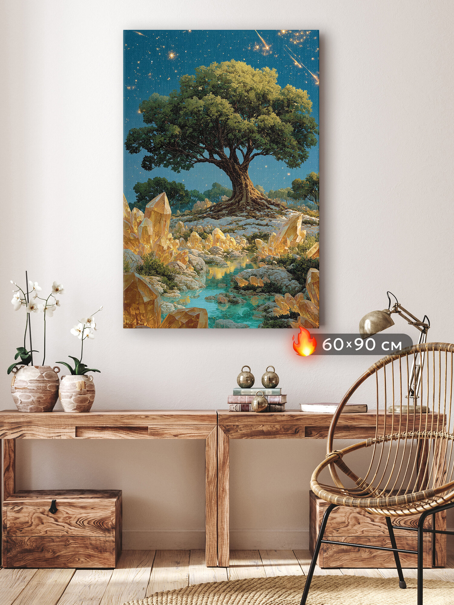 Картина Postermarket "Пейзаж" на холсте с подрамником 60х90 см.