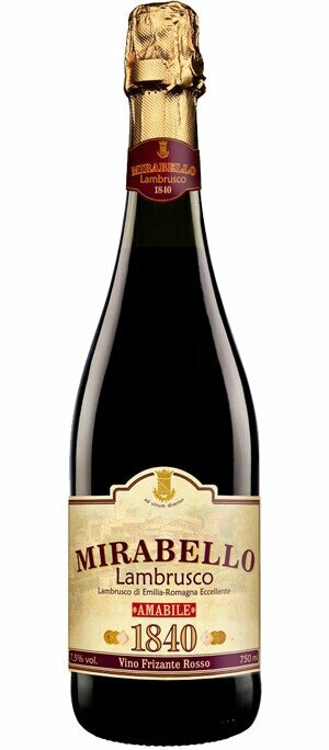 Игристое вино Chiarli 1860, "Mirabello" Rosso, Lambrusco di Emilia-Romagna IGT