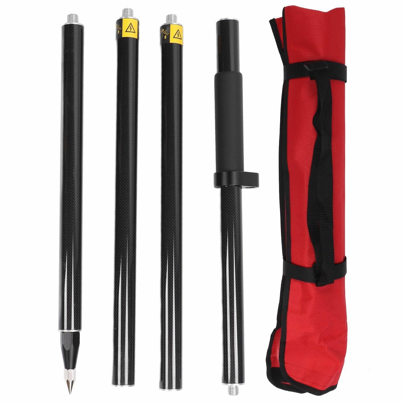 Геодезическая веха, 2 м. Углепластик, с пузырьковым уровнем.