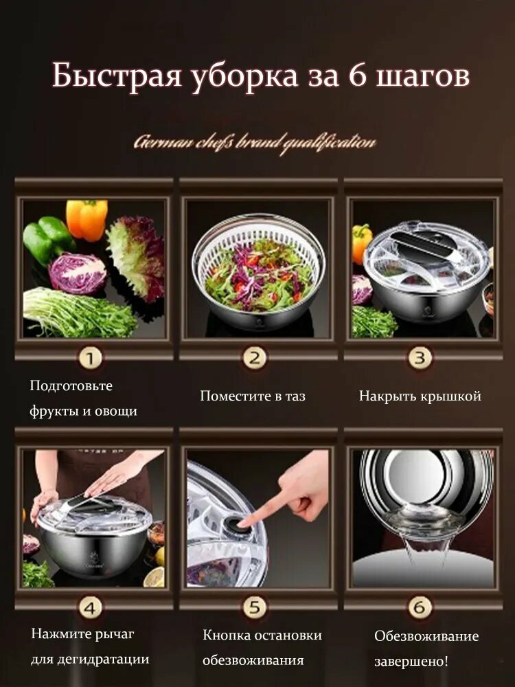 Сушилка для салата, зелени — фото 1