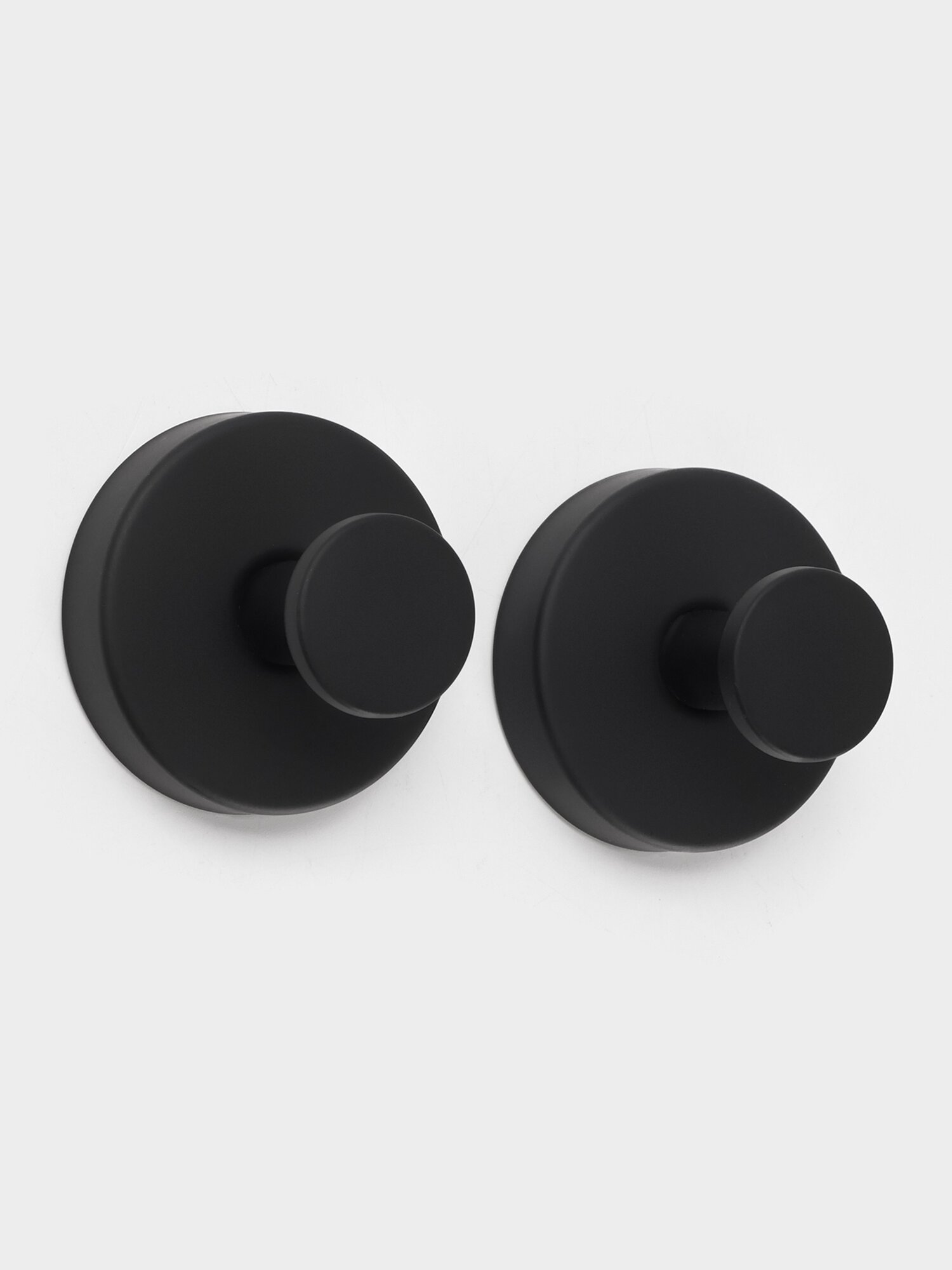 Набор крючков металлических на вакуумной присоске Stölz, 2 шт, чёрный