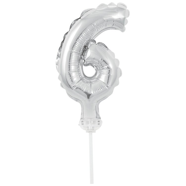 Цифра-топпер 6 5" Silver
