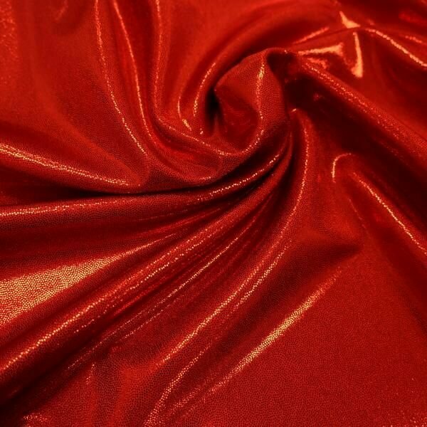 Голографическая ткань бифлекс, красный 100*150 см KM 1014 CHERRY RED