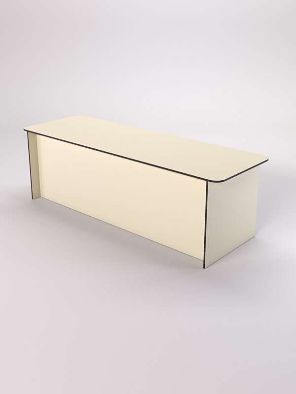 Стол президиума №3, Крем Вайс + кромка Черная. Производитель товара - компания Westcom.