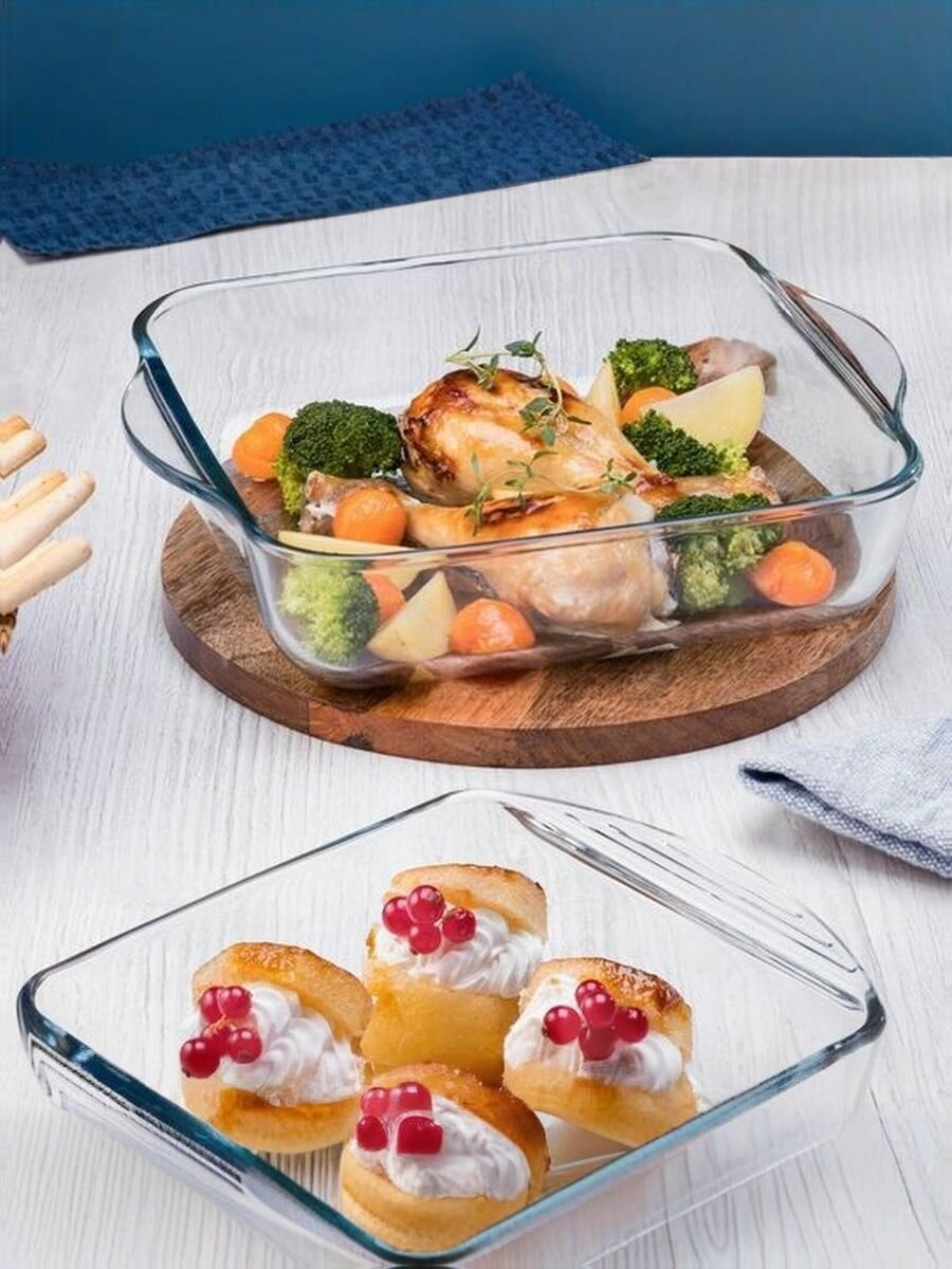 Жаропрочная посуда, блюдо квадратное для запекания, лоток для выпечки Гриль 317,5*282,5*50 мм, 3250 мл. Borcam "NON STICK". В брендовой упаковке. Для овощей, мяса. Турция.