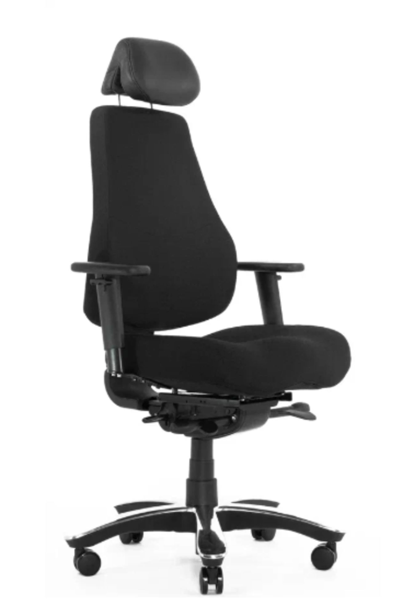 Кресло FALTO DISPATCHER ORTO (наклон сиденья, анатомичная форма, ткань, черный)