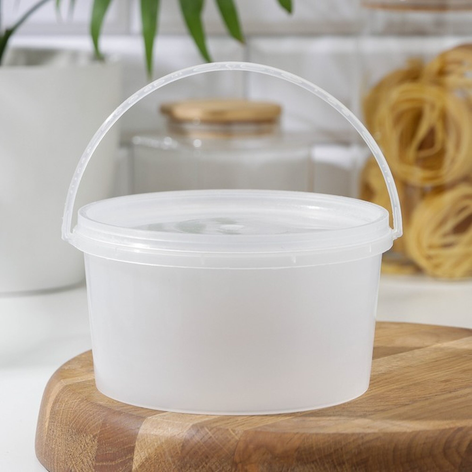 Банка 1л, 15 см х 15 см х 9 см, с герметичной крышкой, цвет прозрачный