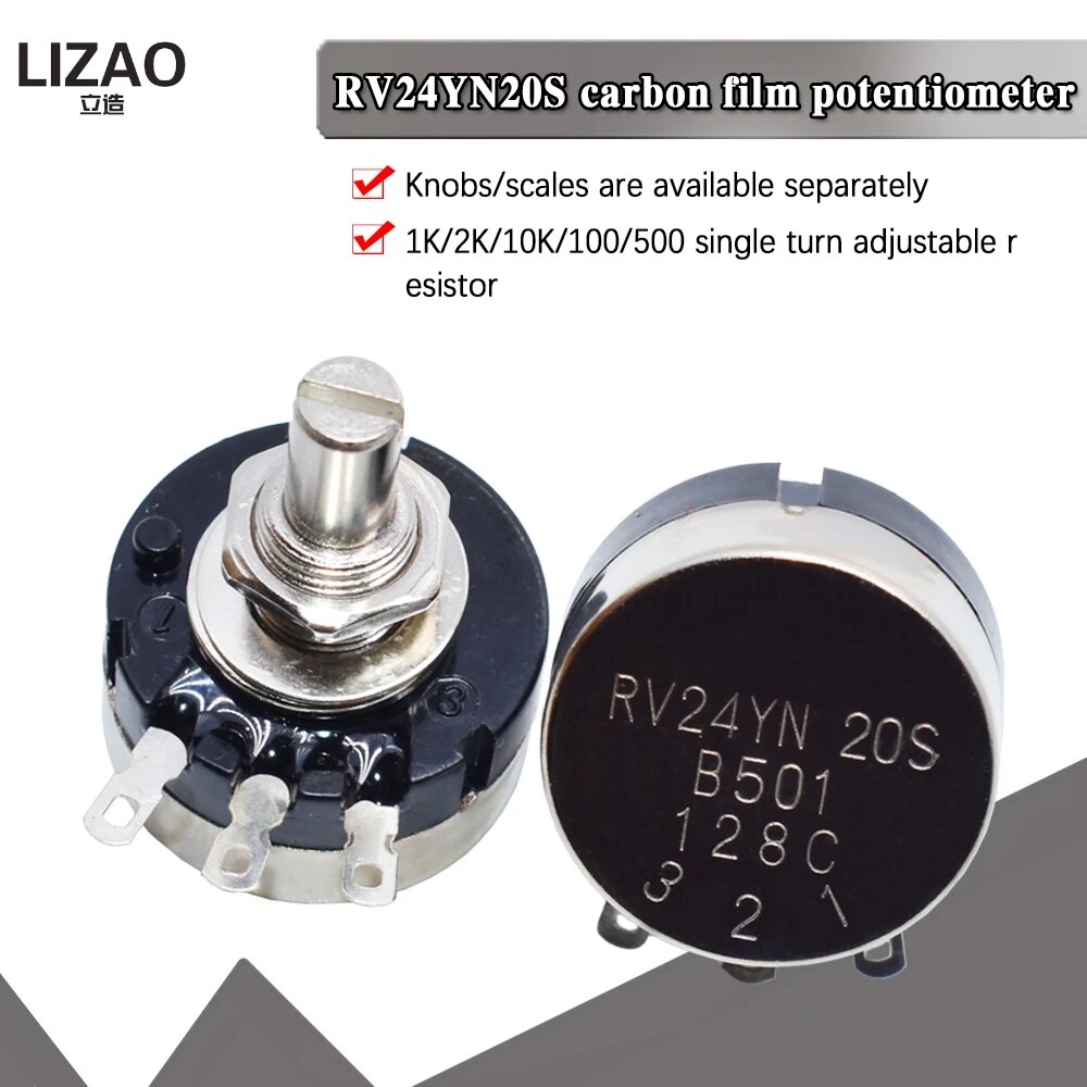 RV24YN20S 101 102 B103 104 105 201 202 203 204 254 302 303 501 502 503 504 5K 10K 100K 500K 200K 100 Ом Потенциометр