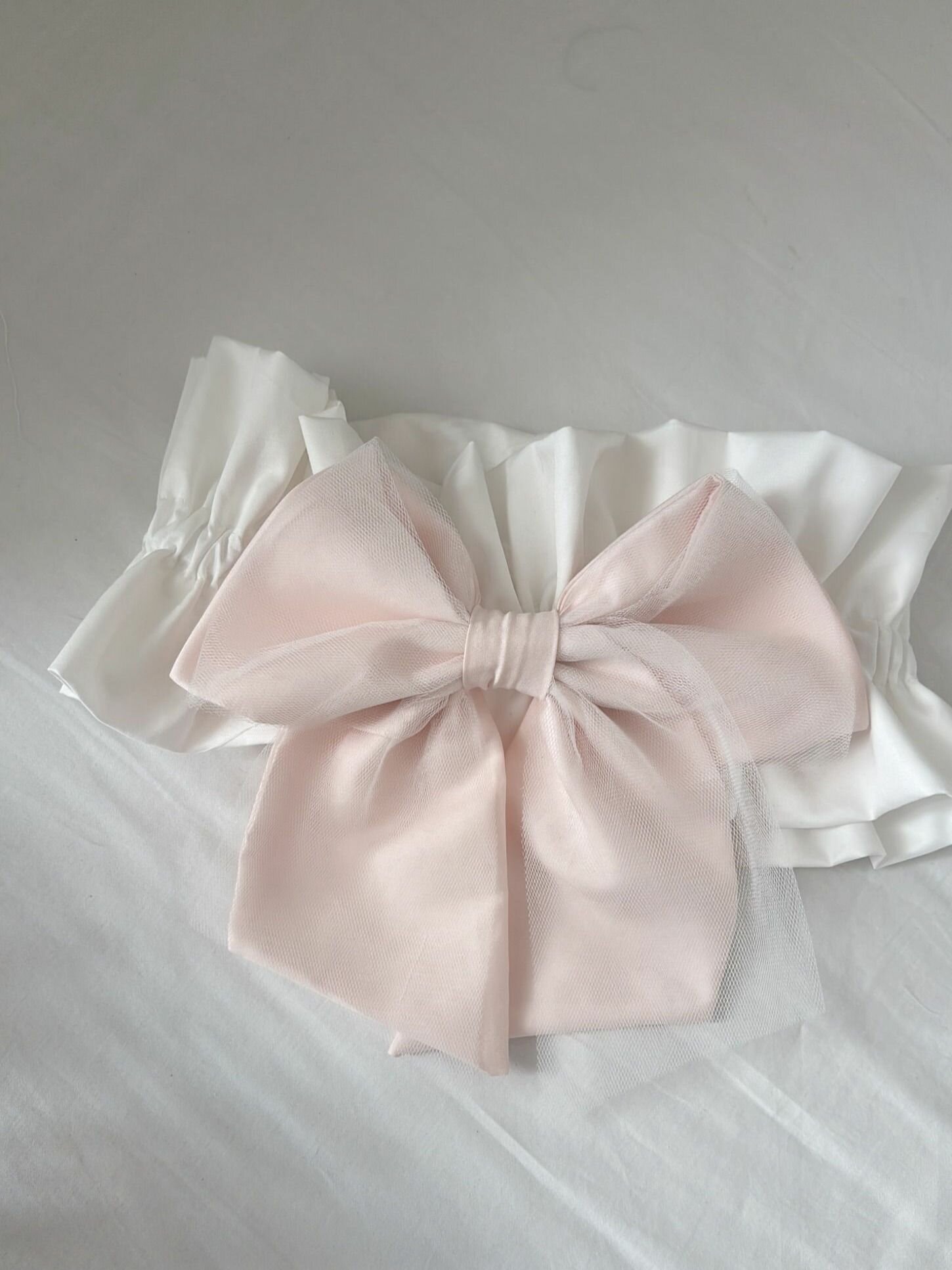 Бант на выписку. Широкий, объёмный. Цвет розовый