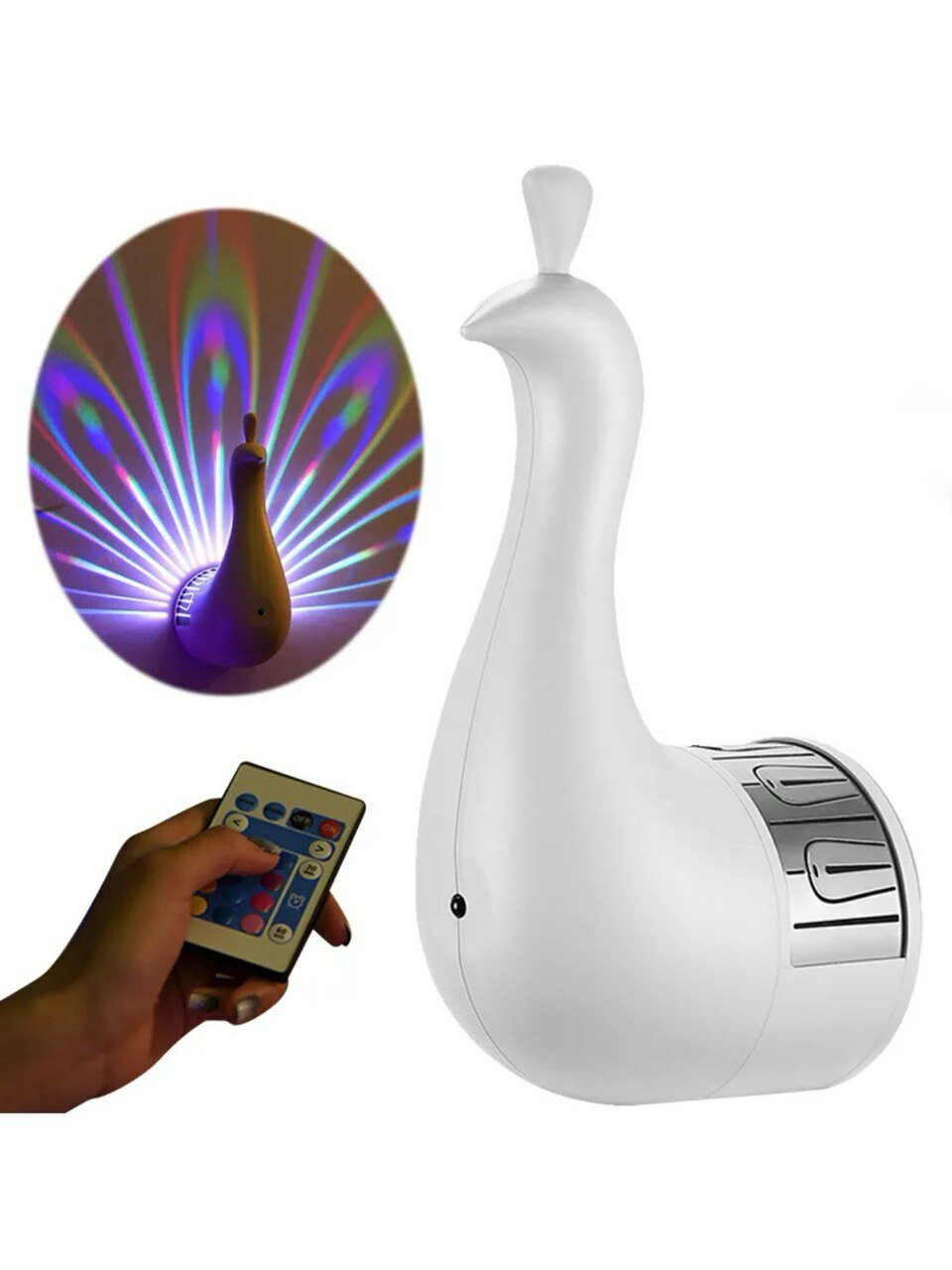 Ночник детский проектор Павлин