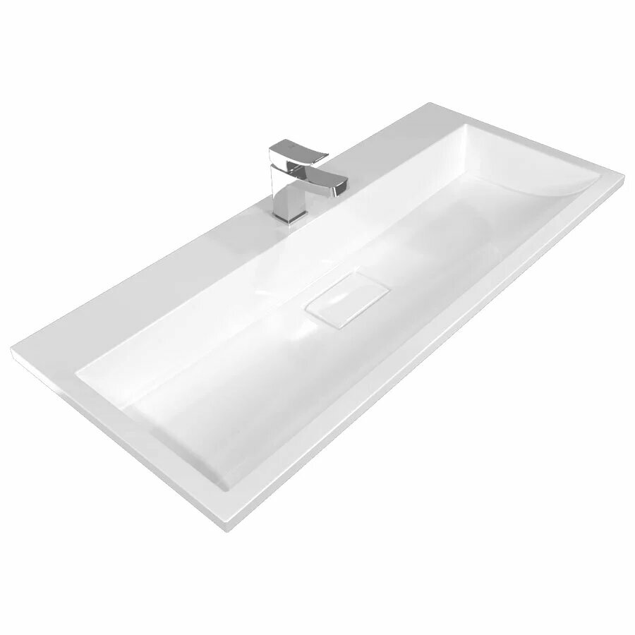 Мебельная раковина Stella Polar Арта 90 из искусственного мрамора, раковина для ванной, белая, прямоугольная