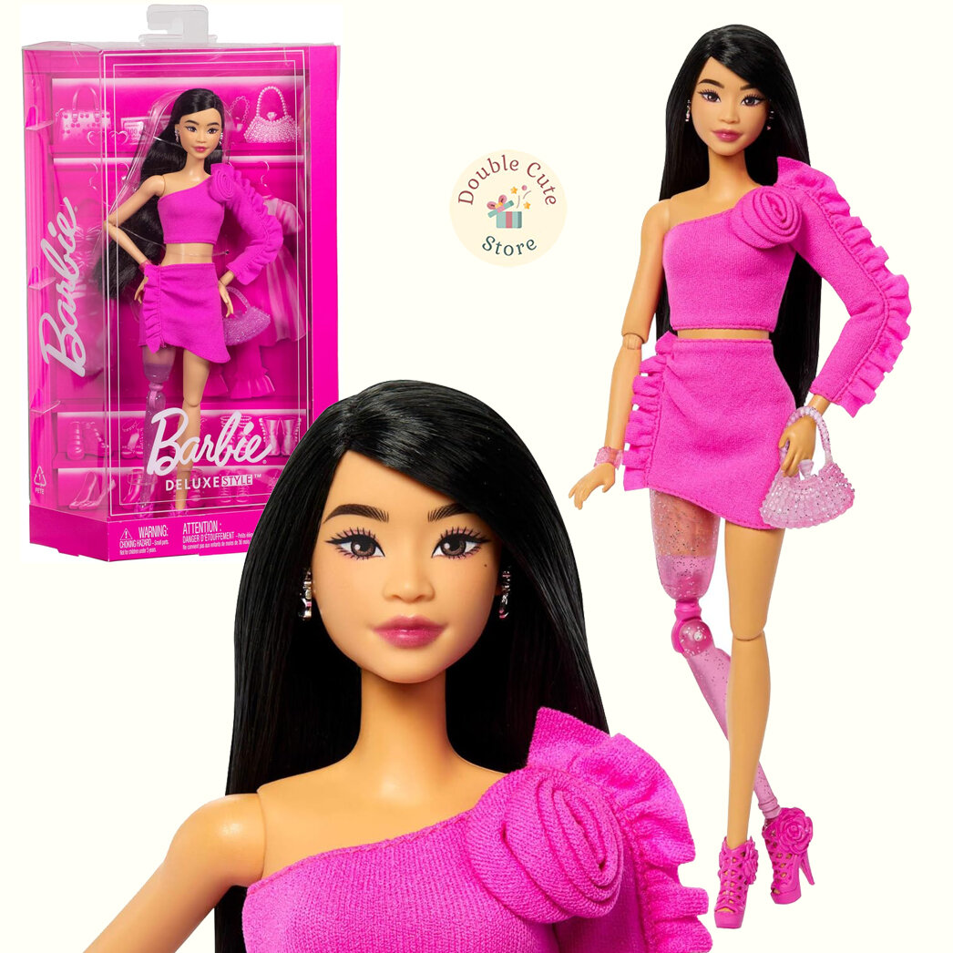 Кукла Барби Делюкс Barbie Deluxe Style 2 азиатка с протезом ноги Barbiecore Outfit новинка 2024 HYV26