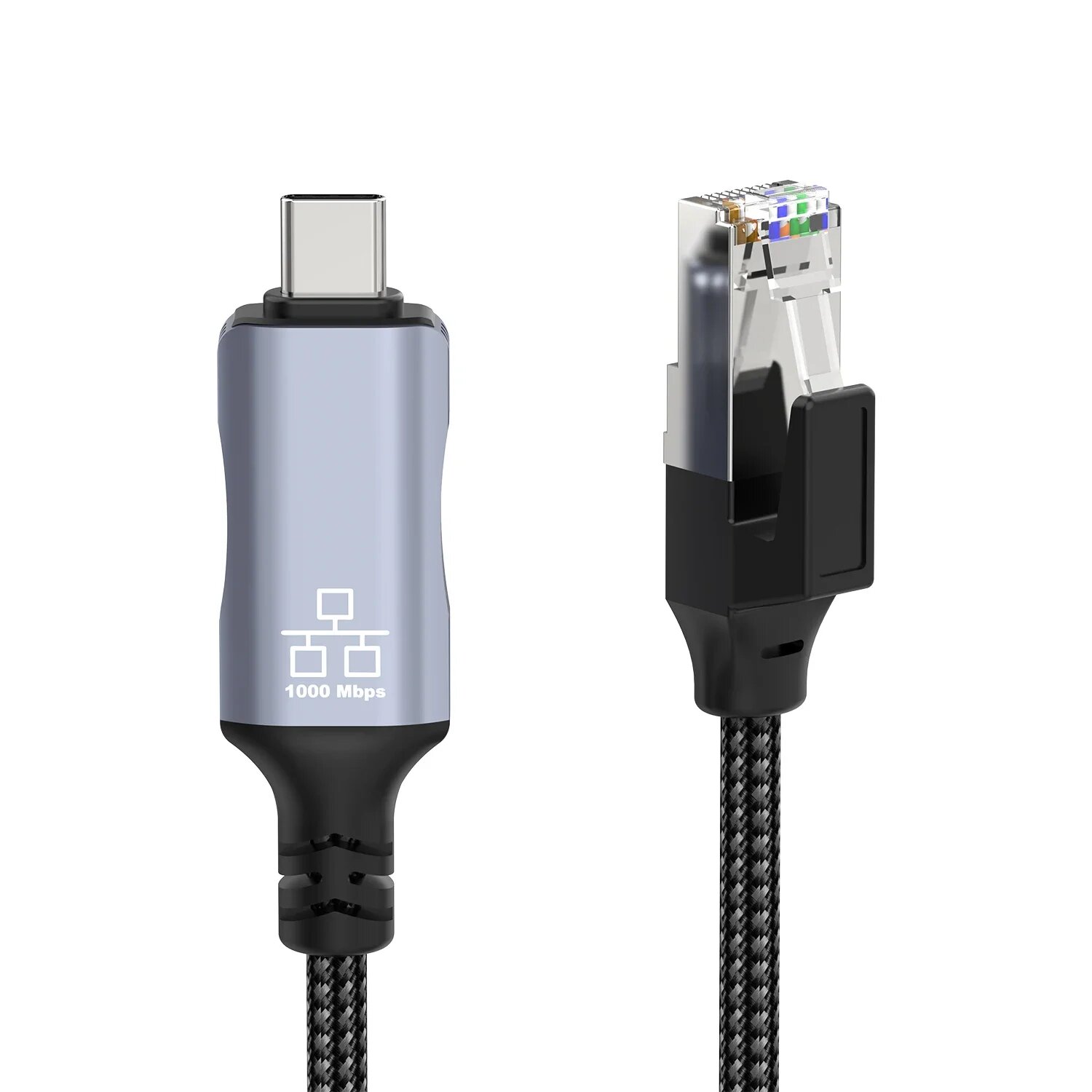 USB-C Ethernet адаптер RJ45, 1.8 м, Type-c