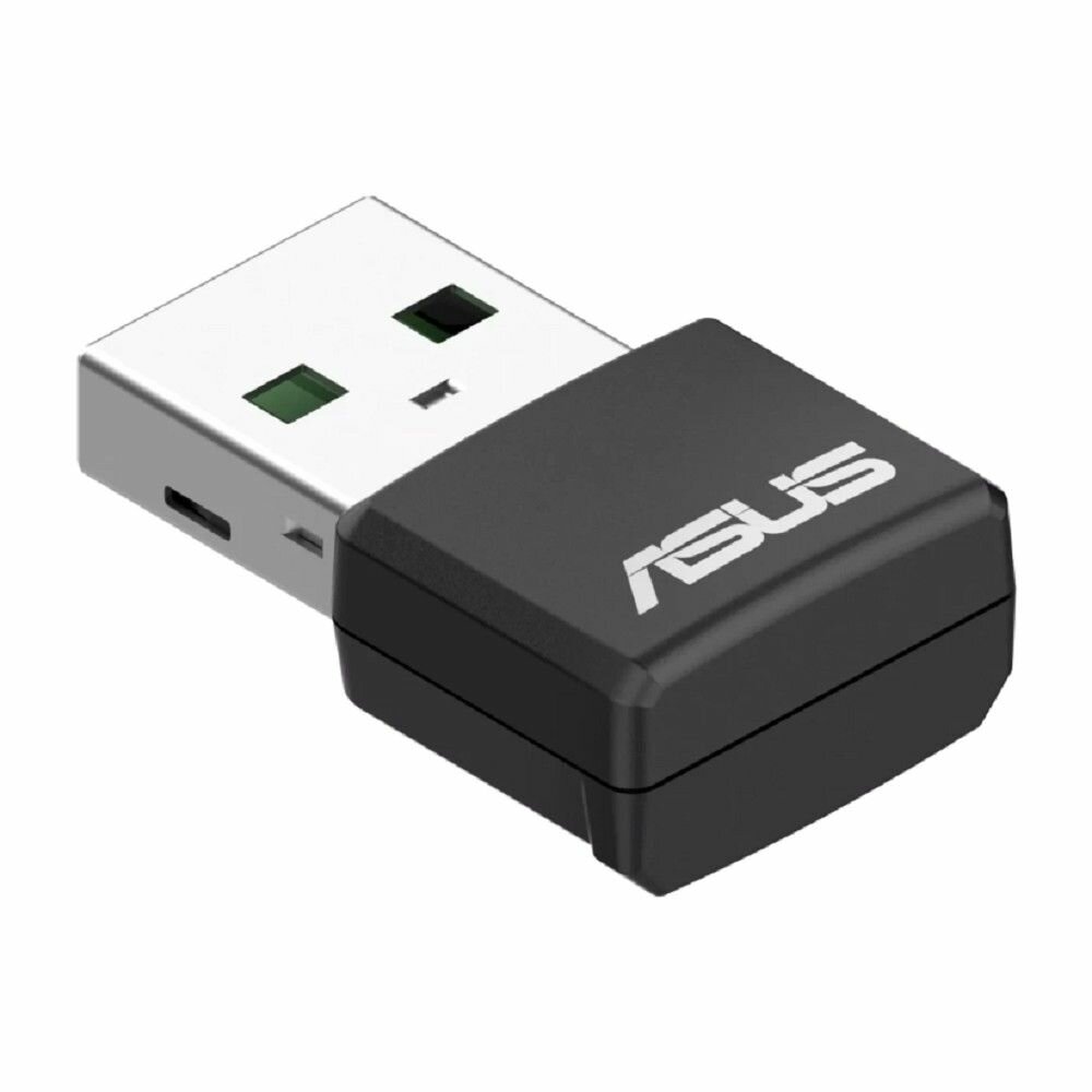 Asus Сетевое оборудование USB - AX55 NANO Сетевой адаптер USB 2.0 2.4 ГГц 5 ГГц, Wi - Fi:4 802.11n , 5 802.11ac , 6 802.11ax ,