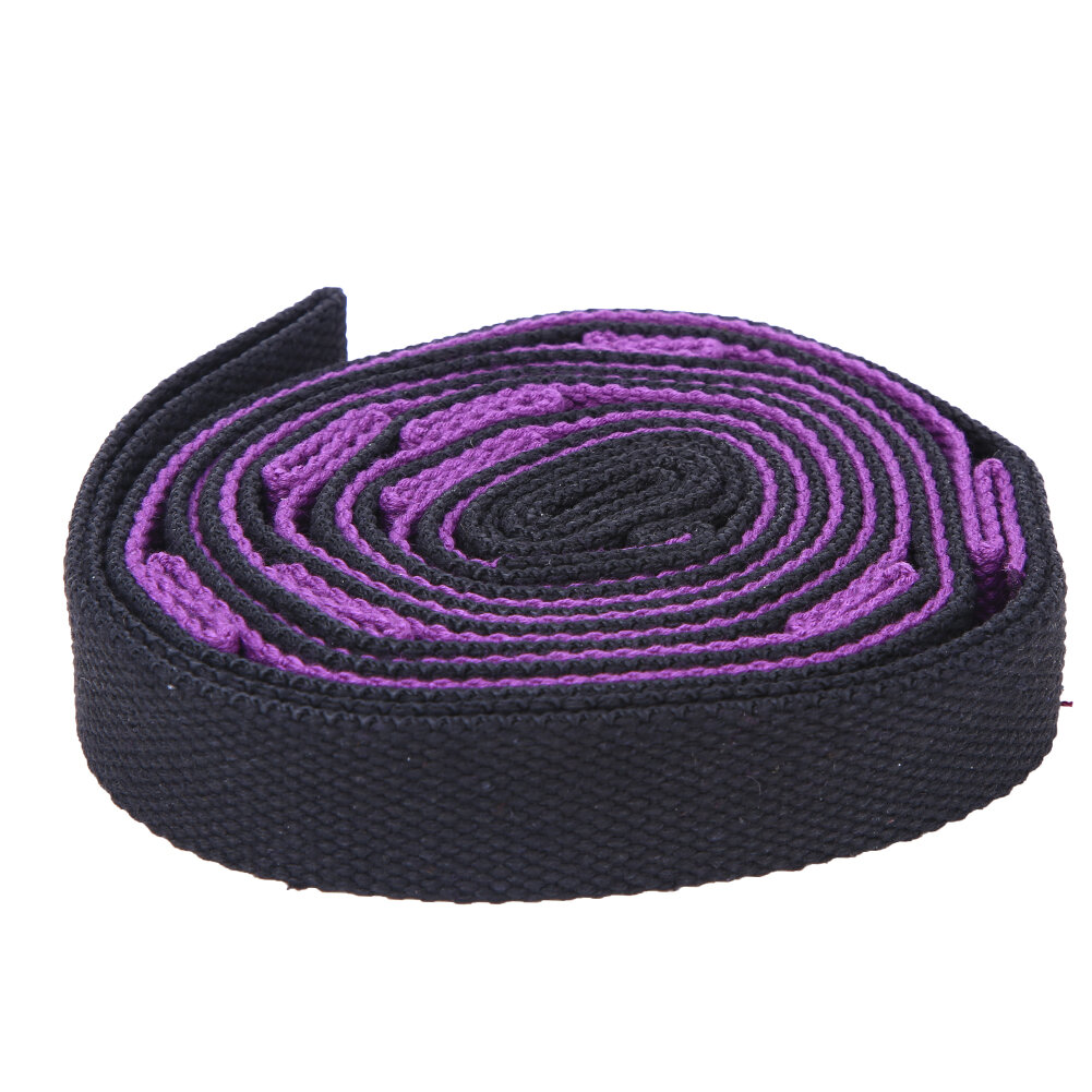 2 м веревка для йоги, эластичный пояс, увеличивающий гибкость ног, тренировочные ленты для упражнений в спортзале (фиолетовый, черный)