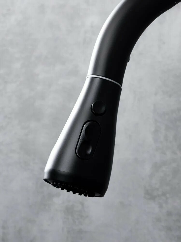 Смеситель для кухни с фильтром для питьевой воды 4Крана, AquaDUO, Черный, кран для кухни, двухрежимный аэратор с гибким выдвижным изливом