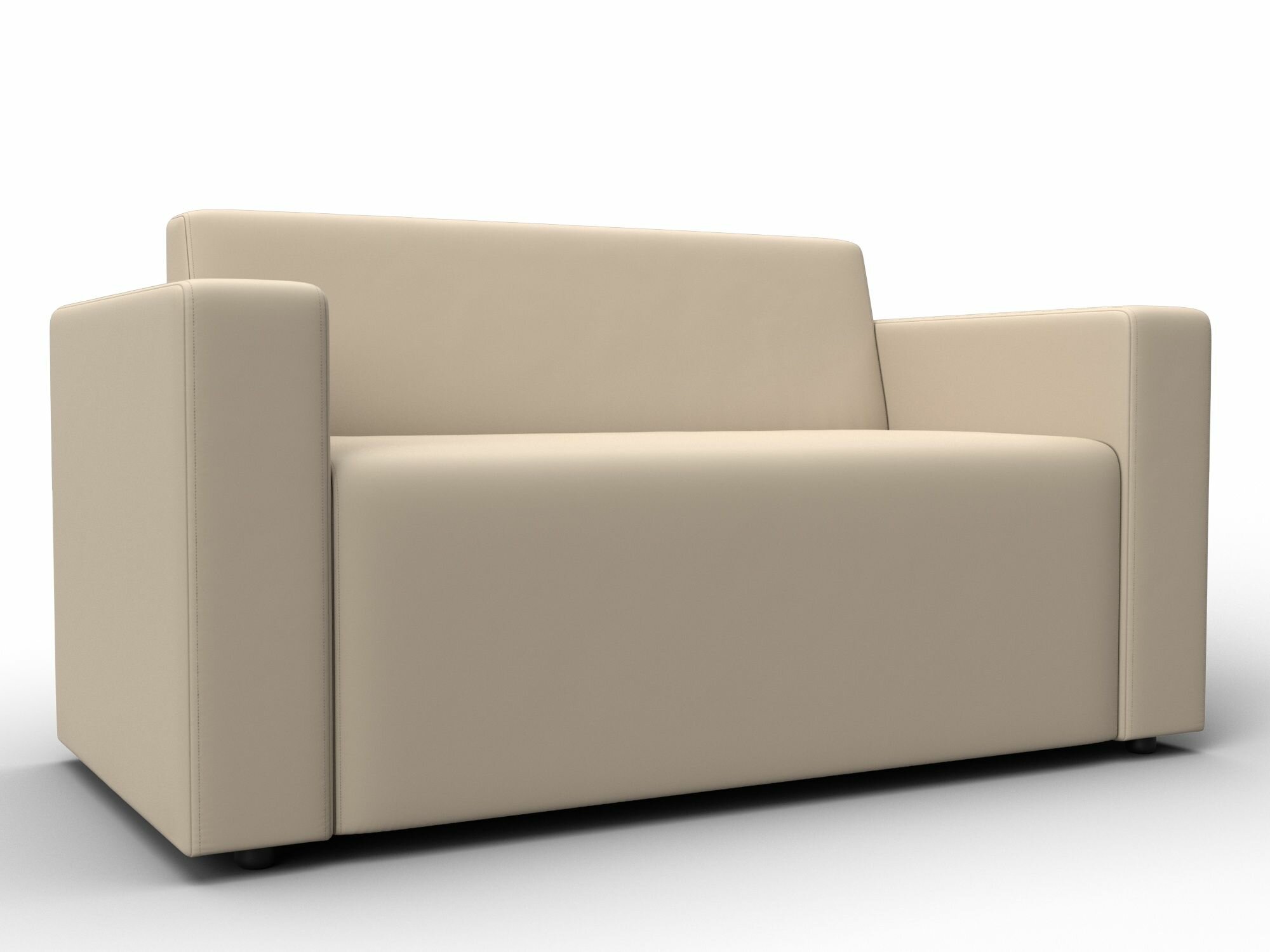 Диван прямой Минисофт, бежевый, Экокожа, 142x70x73, Хит Диванов