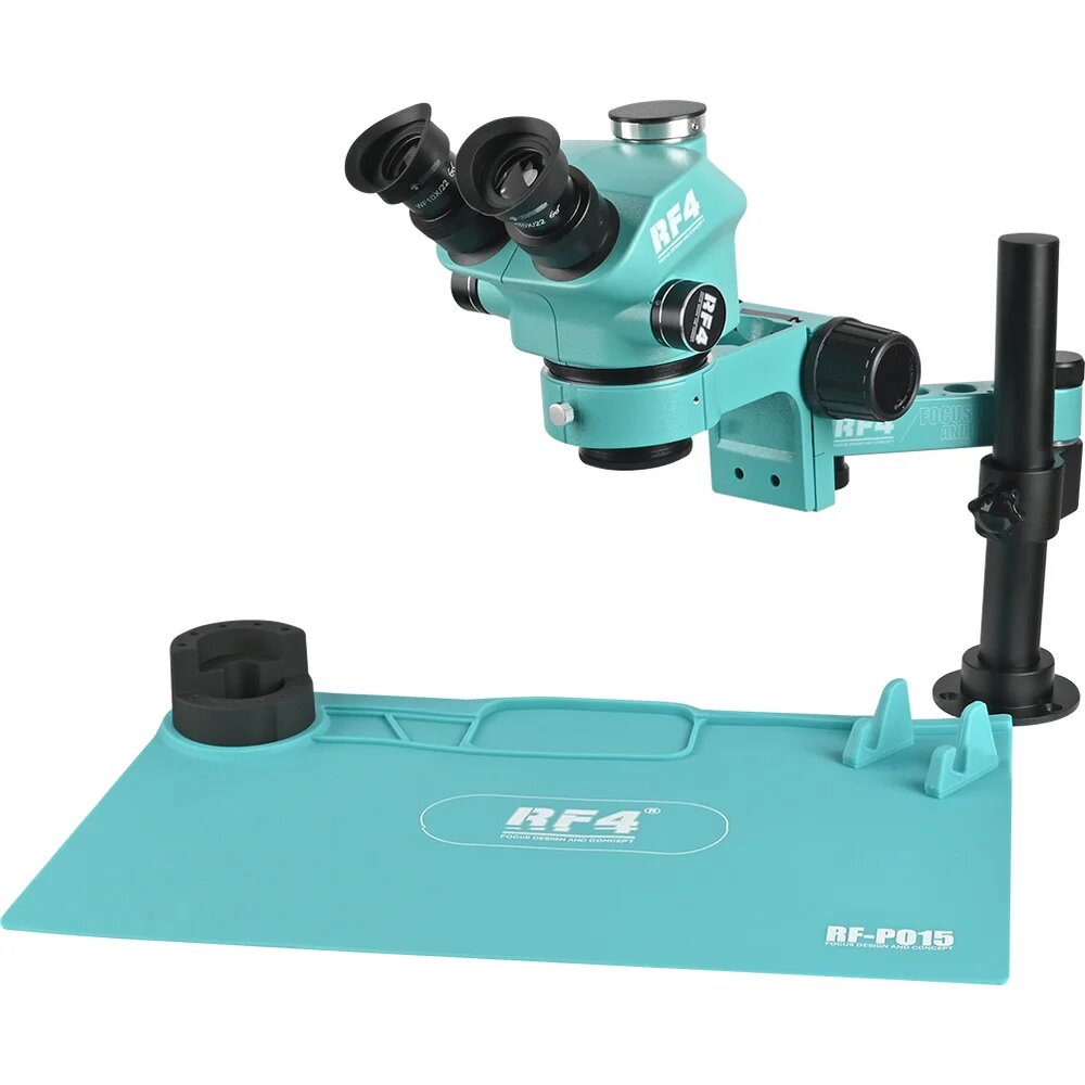 Микроскоп RF4 RF7050PRO-F019 тринокулярный с термостойким ковриком 7х-50х с подсветкой М7762412