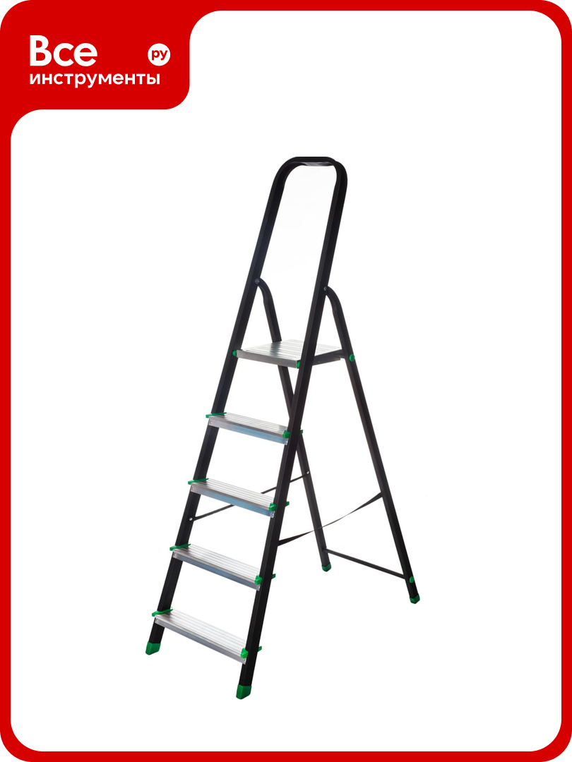 Стальная стремянка с алюминиевой ступенью SMARTY Combi 5 ступеней SN023-05, Прочный