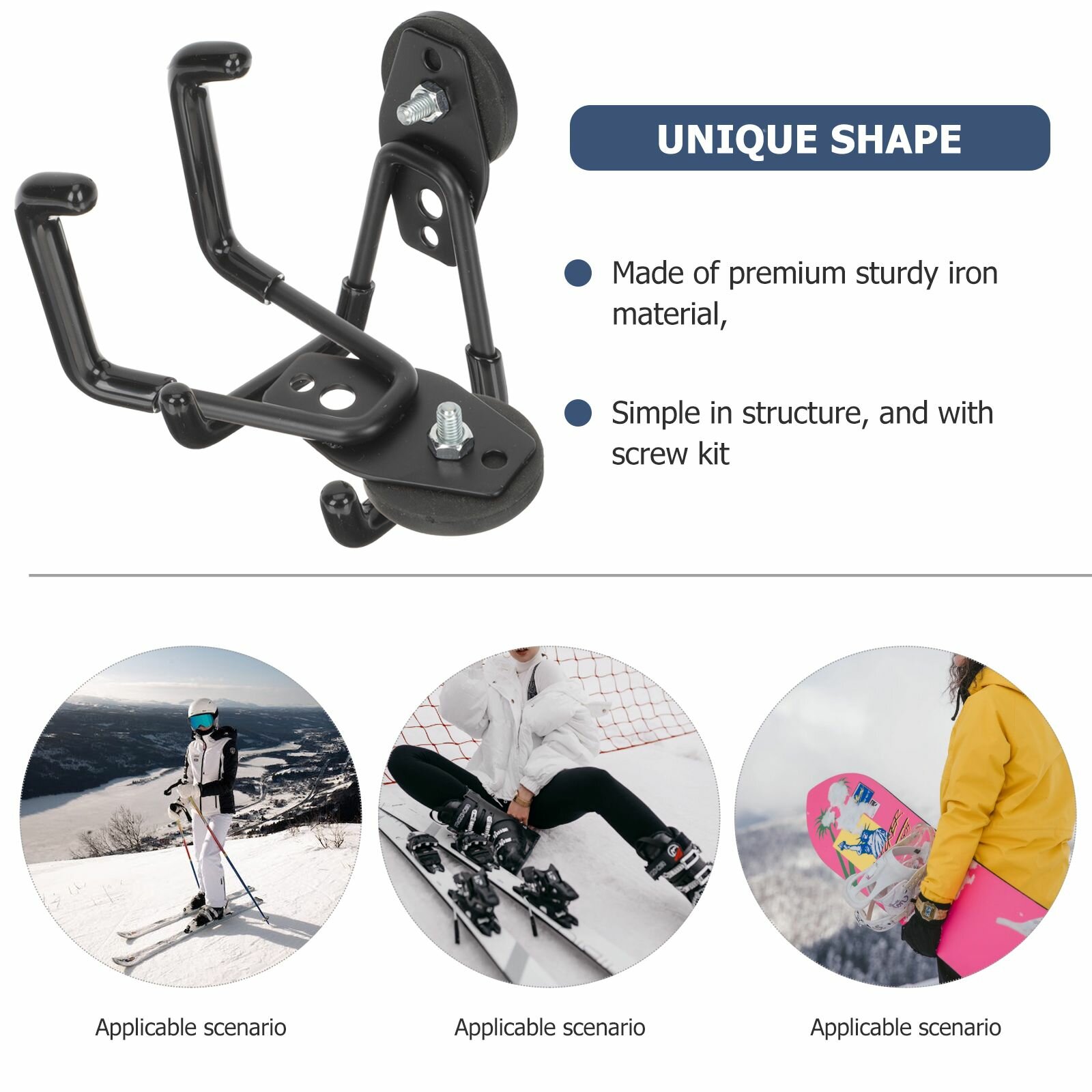 2 Штуки Держатели Для Сноуборда, Из Железа, Для Хранения И Дисплея