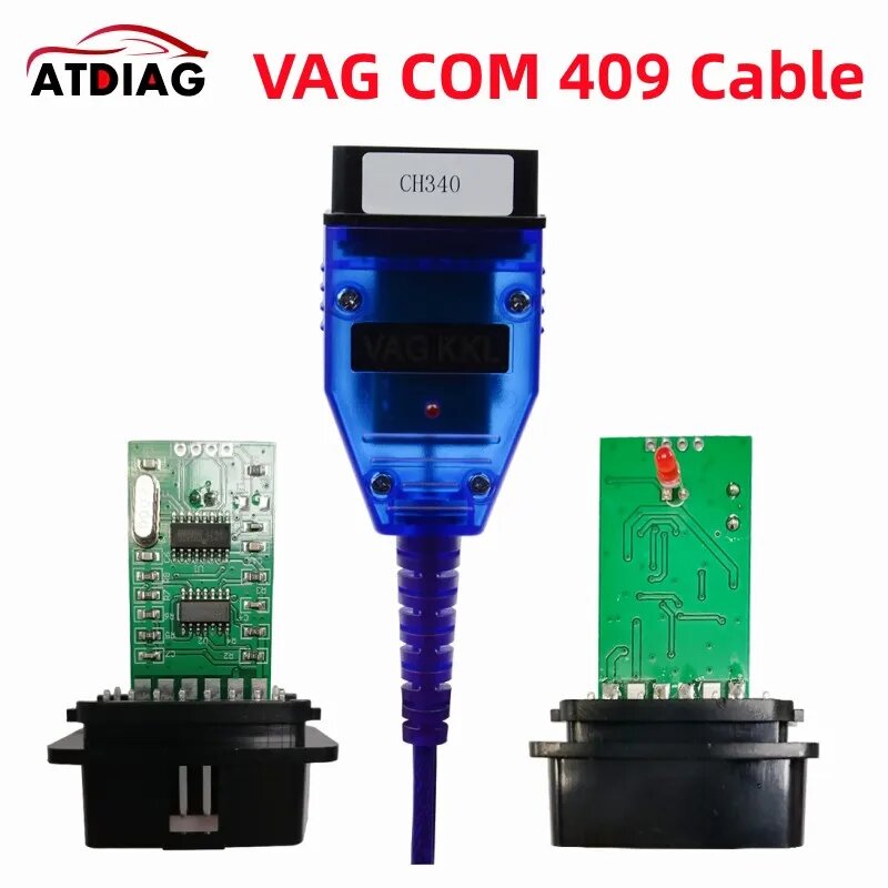VAG COM KKL 409 USB-кабель OBD2 диагностический инструмент для Audi A6 A7 A3 Q7 VW — универсальная совместимость с автомобилем