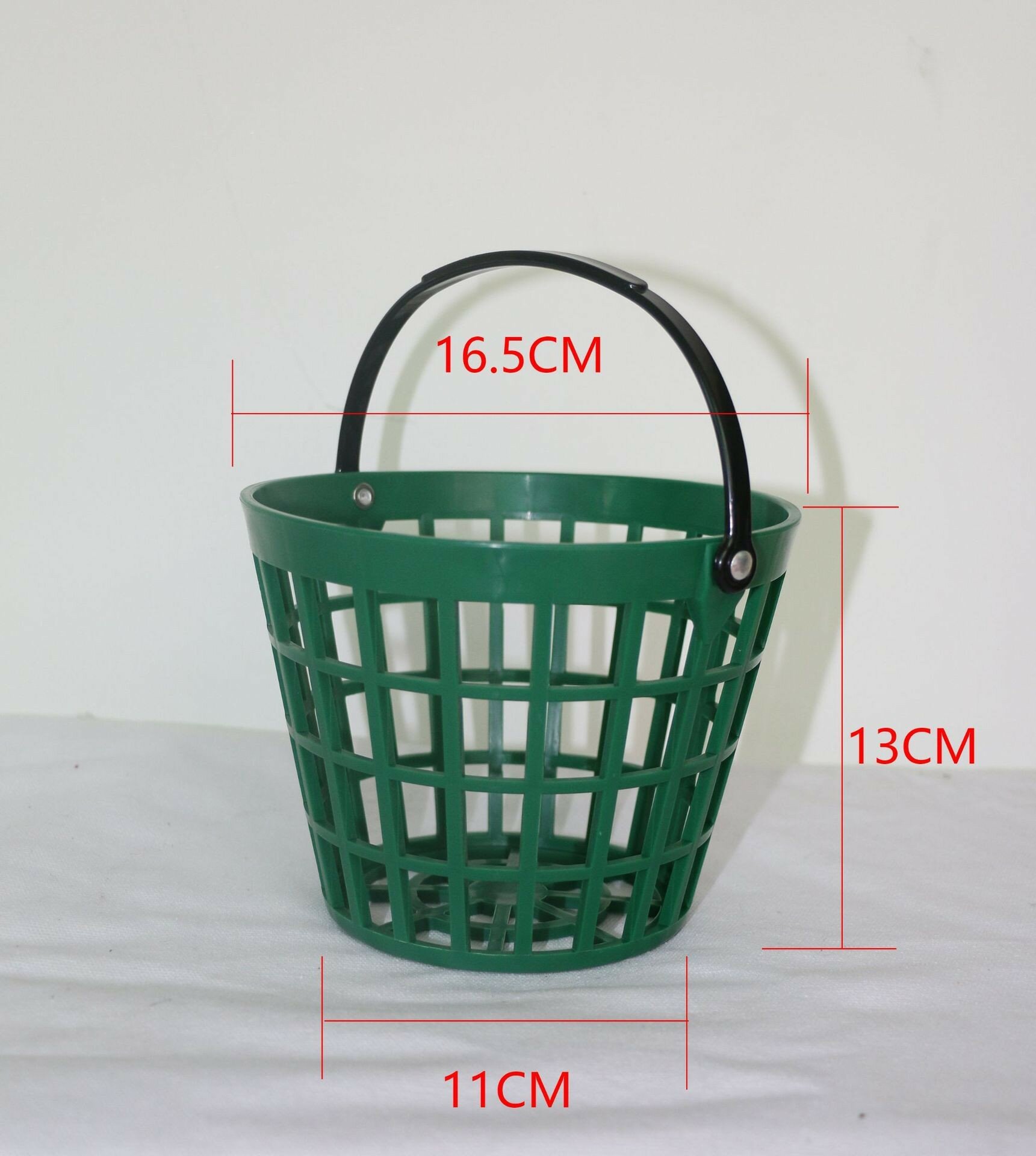 Корзина для сбора мячей, для гольфа, 25 мячей, зеленая