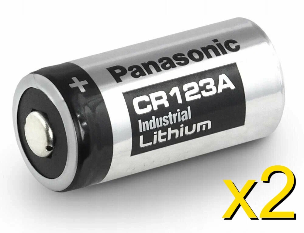 Батарейка литиевая Panasonic CR123A Industrial 3V 1550mAh , (2) шт. в упаковке