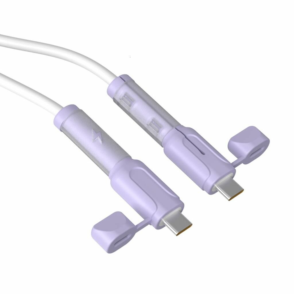 Защитная втулка кабеля передачи данных, защитная втулка для предотвращения разрыва соединения, фиолетовый двойной тип C