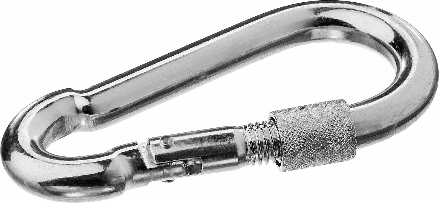 Карабины ЗУБР DIN 5299D, 6 мм, 40 шт, с предохранительной гайкой