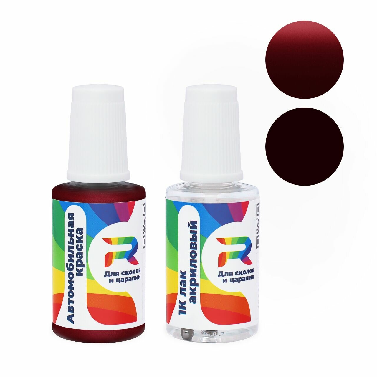 Подкраска для сколов и царапин авто VAZ 172 - Барокко (Базовая краска, Перламутровый металлик двухслойный, Красный)