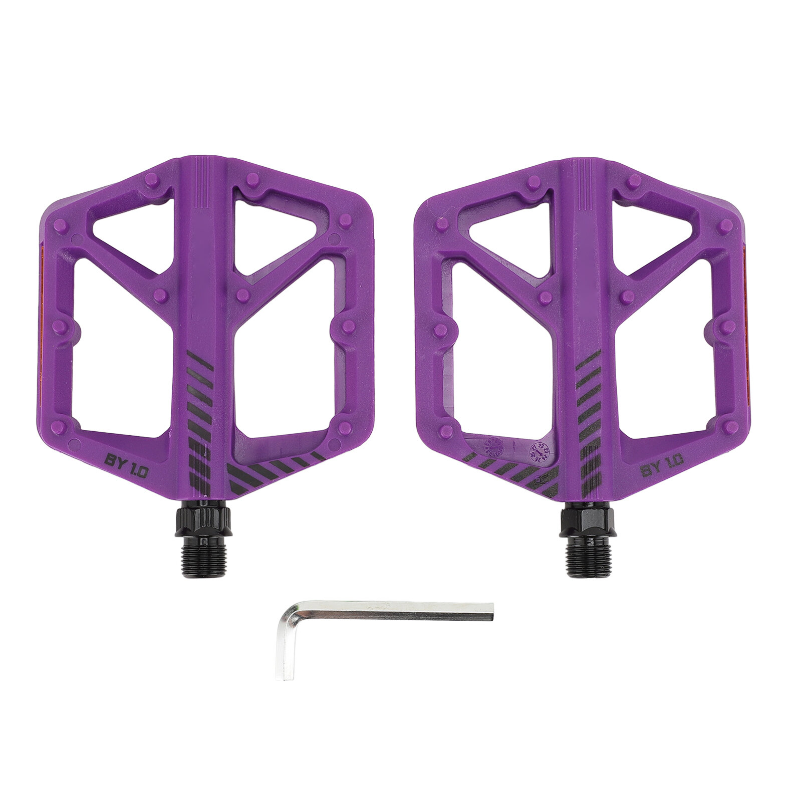 Педаль из нейлонового волокна Bolany для увеличения нескользящего подшипника педали фиолетового цвета