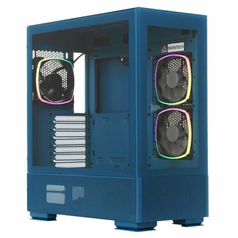 Компьютерный корпус MONTECH SKY TWO (SKY TWO Morocco Blue) синий - Mid Tower, Micro-ATX, Mini-ITX, Standard-ATX, USB 3.2 Gen 2 Type-C