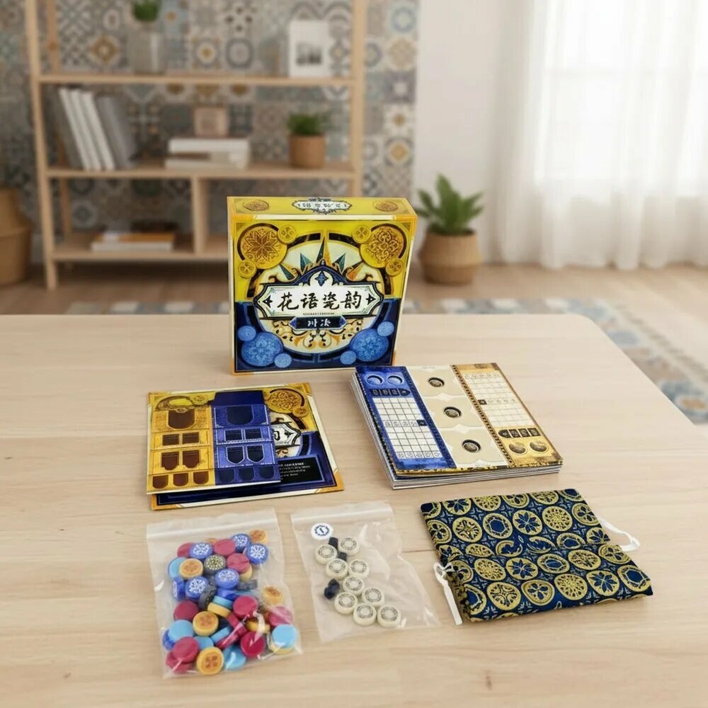 Настольная игра Azul Duel (2025/RU), на двоих, 30-45 минут, классика: украсьте потолок дворца, создав собственные узоры