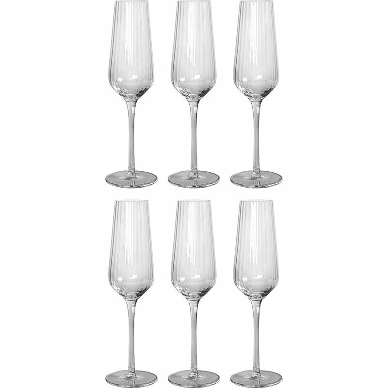 Бокал -флюте для шампанского 270 мл Optical d 6 см h24,5 см 6 шт/уп