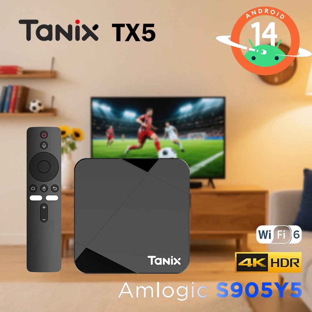 Tanix TX5 Android TV Box 4ГБ/32ГБ 4K, G10S, EU Plug — фото 1