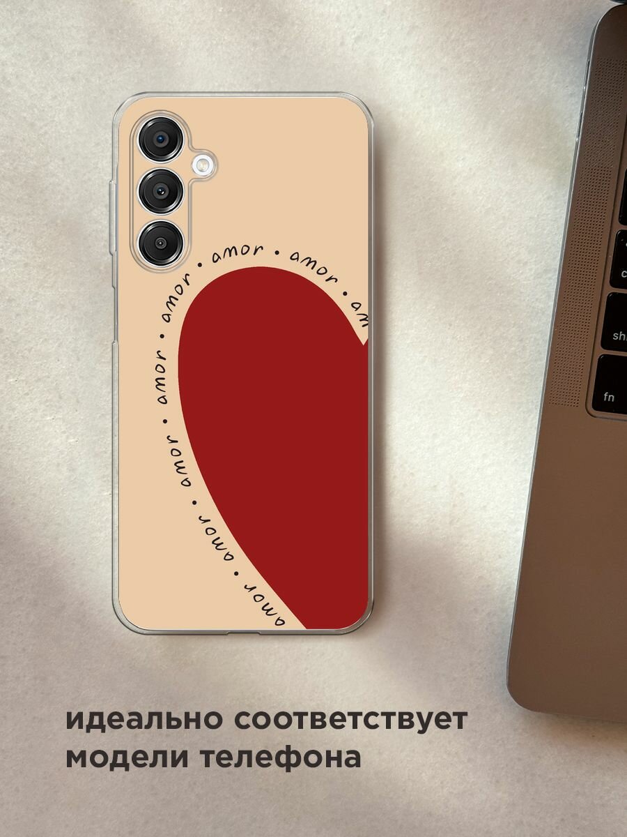 Чехол на Samsung Galaxy A16 / Самсунг А16 с принтом "amor heart 1 - 14 февраля" — фото 1