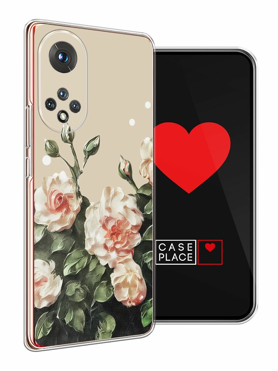 Чехол на Honor 50/Huawei Nova 9 / Хонор 50/Хуавей Нова 9 с принтом "Цветочная картина 1" — фото 1