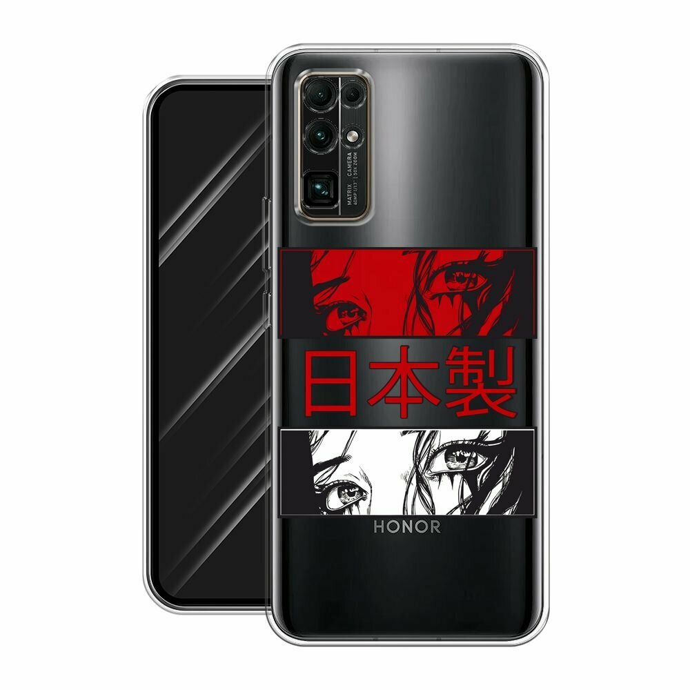 Чехол на Honor 30 / Хонор 30 с принтом "Аниме глаза манга", прозрачный — фото 1