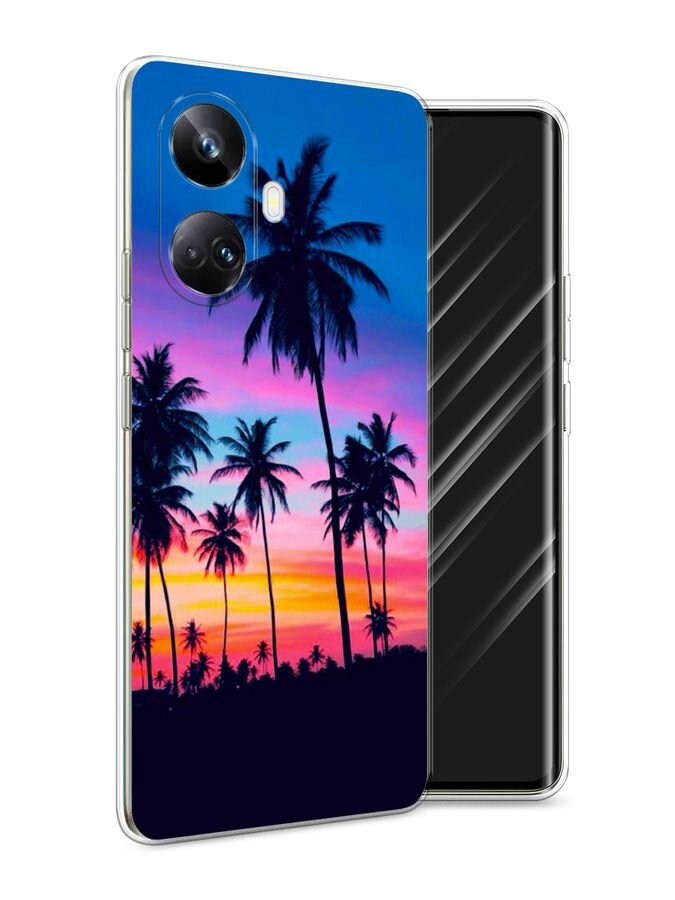 Чехол на Realme 10 Pro+ / Реалми 10 Про+ с принтом "Закат 5"