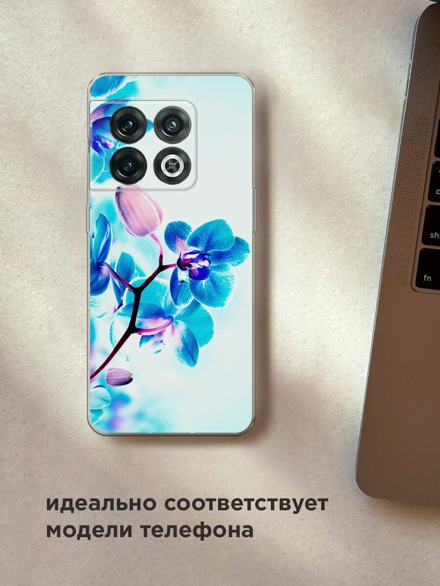Чехол на OnePlus 10 Pro / ВанПлас 10 Про с принтом "Голубая орхидея" — фото 1